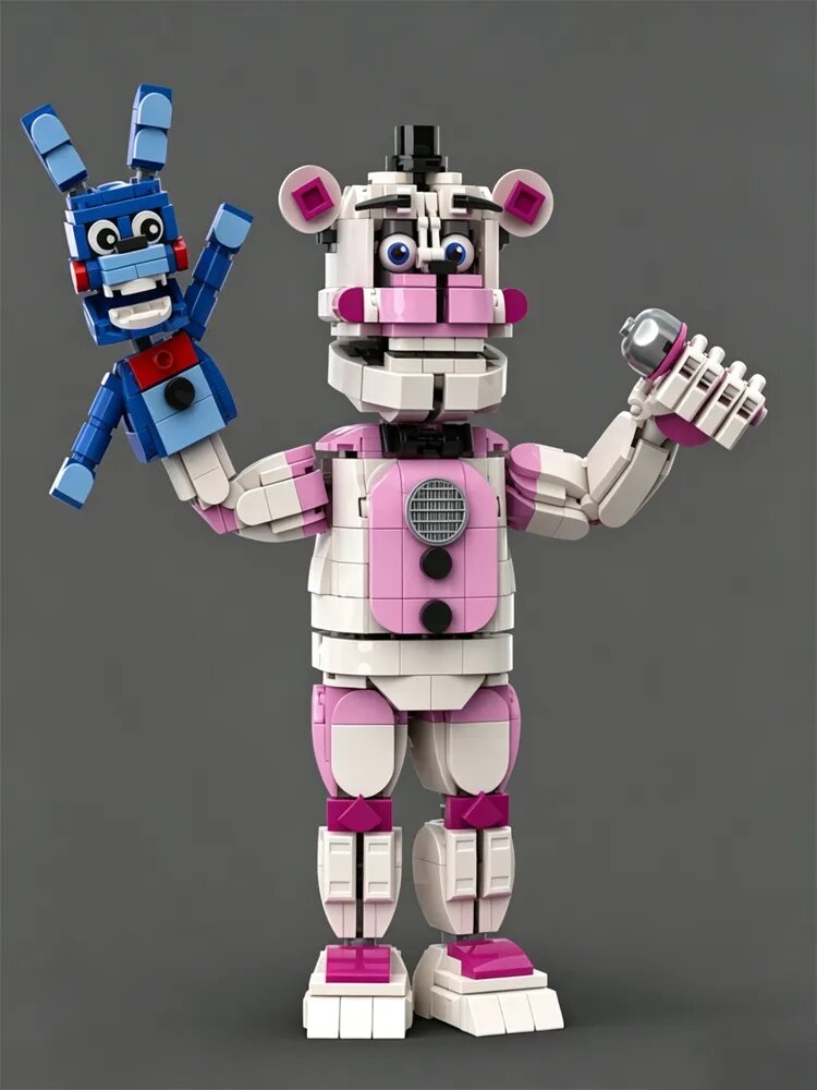Конструктор Funtime Freddy & Bon-Bon из Five Nights at Freddy's, 620 деталей