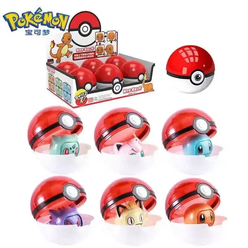 Игрушка покемон Мяут меняет лицо. Экшн-Фигурка Pokemon Meowth антистресс. Аниме-модель для мальчиков, девочек, малышей и детей. Подарок на новый год и день рождения. Статуэтка для покебола
