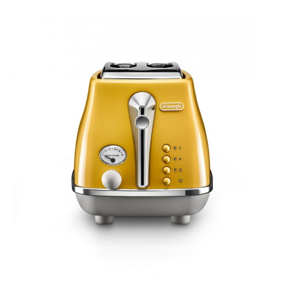 DeLonghi Тостер CTOC2003Y 900 Вт тостов - 2, желтый