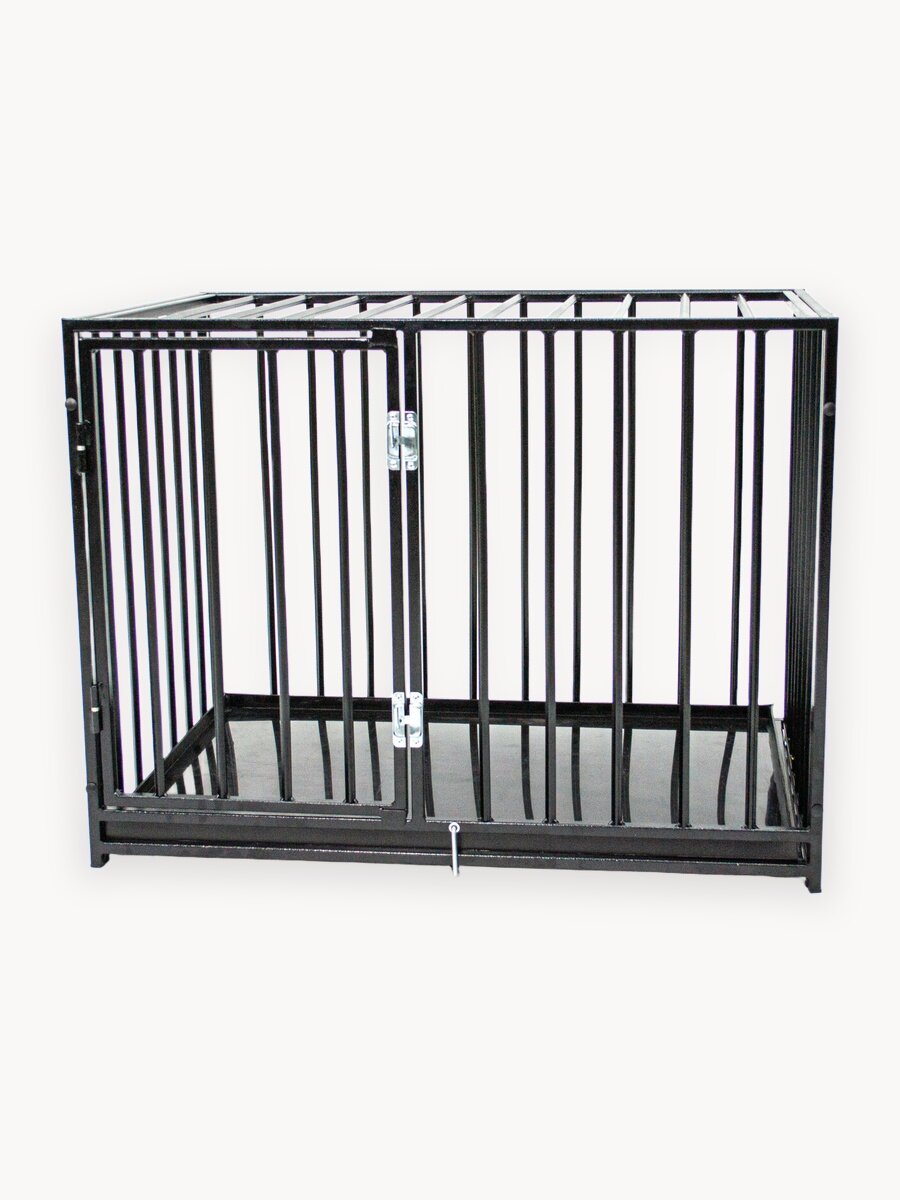 Клетка для собак wikiLAB v1 однодверная чёрная 900х600х680мм