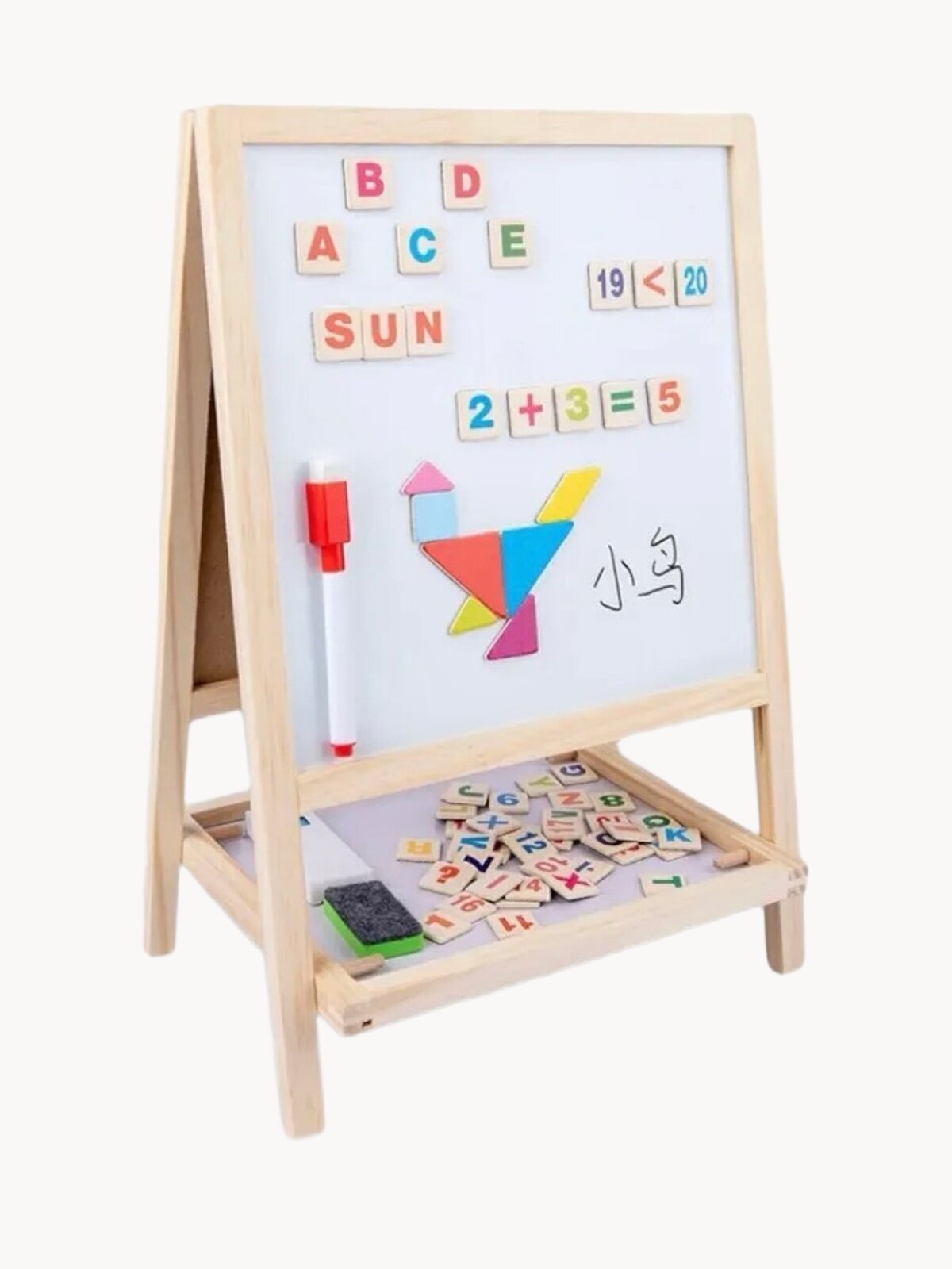 Магнитно-маркерная доска для рисования мелками, двусторонний, напольный