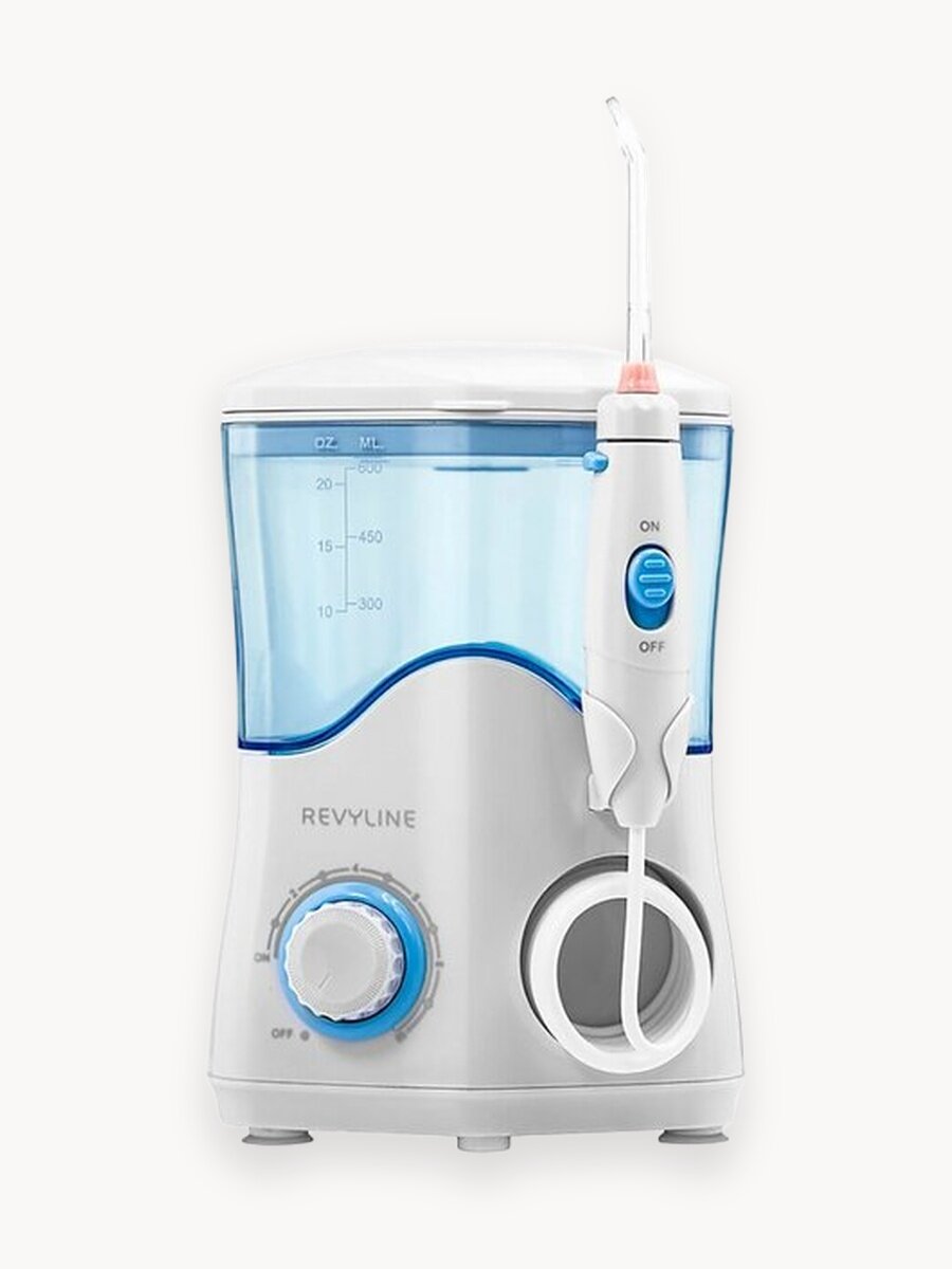 Ирригатор для зубов и десен Revyline RL 100 стационарный, белый, для полости рта, для брекетов, для всей семьи