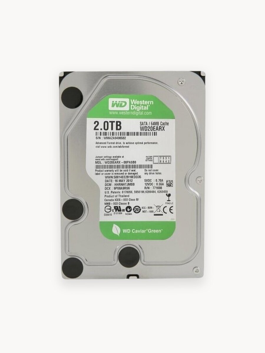Жесткий диск Western Digital WD20EARX 2Tb SATAIII 3,5" HDD