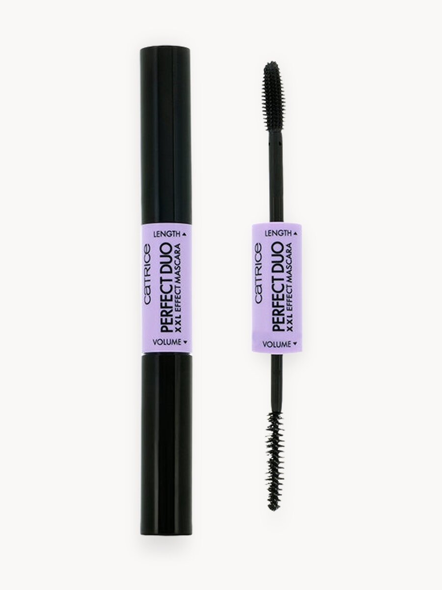 Тушь для ресниц `CATRICE` PERFECT DUO 2в1 XXL Effect удлинение и объем, тон 010 Black (Италия)