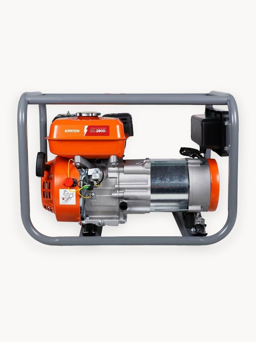 Генератор бензиновый Кратон GG-2800L, 2,8 кВт, ручной стартер, однофазный
