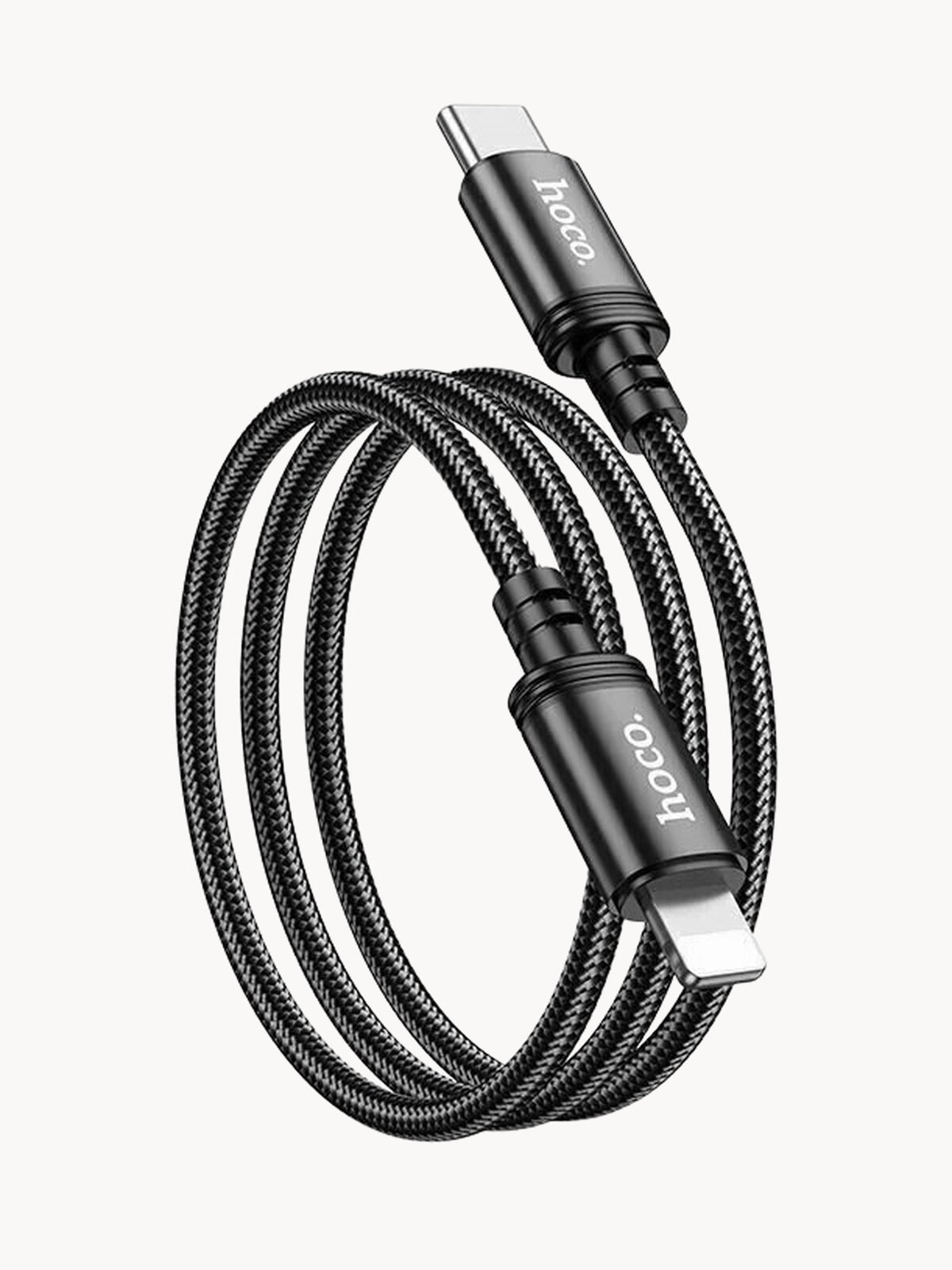 Кабель Hoco для Iphone, c Type-C на Lightning, Hoco X89 Wind, чёрный, 1 метр, PD 20W, 2,4A для быстрой зарядки айфона