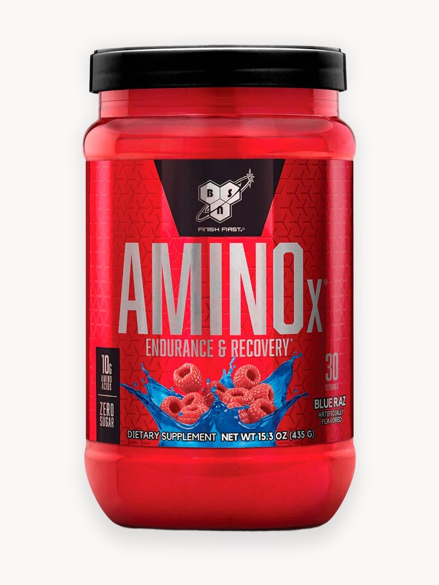Комплекс аминокислот BSN Amino X 435 гр, Голубая Малина, спортивное питание, порошок