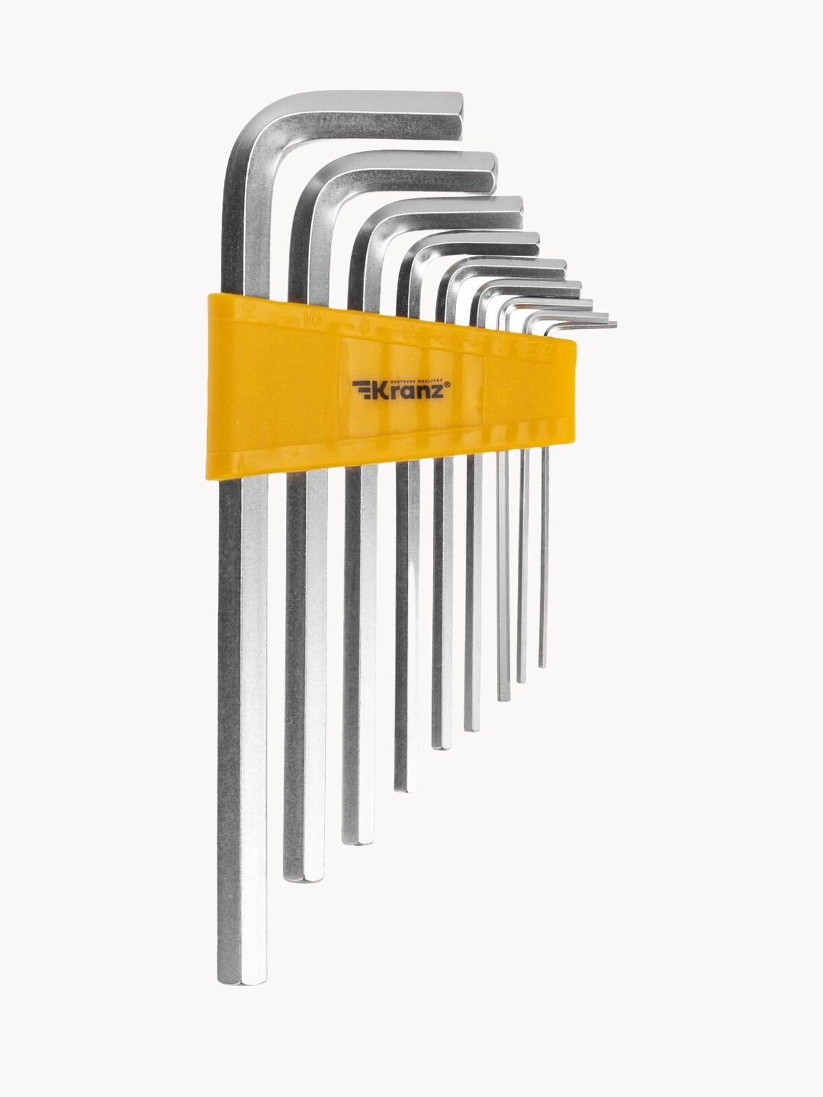 Набор ключей KRANZ KR-12-5213, шестигранные, с рукояткой, 2-12 мм, 9шт