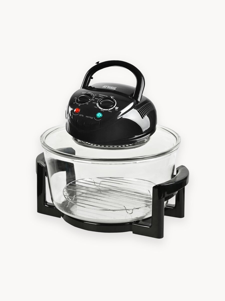 Аэрогриль GFGRIL 12 + 5л, самоочистка GFA-GL17M, Чаша из жаропрочного стекла объемом 12 литров