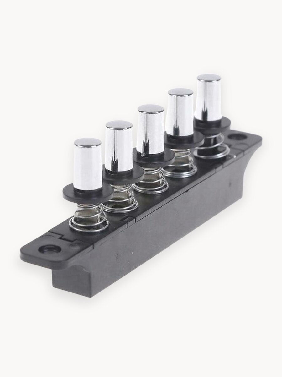 Блок кнопок для кухонной вытяжки, черный, универсальный 5-ти кнопочный