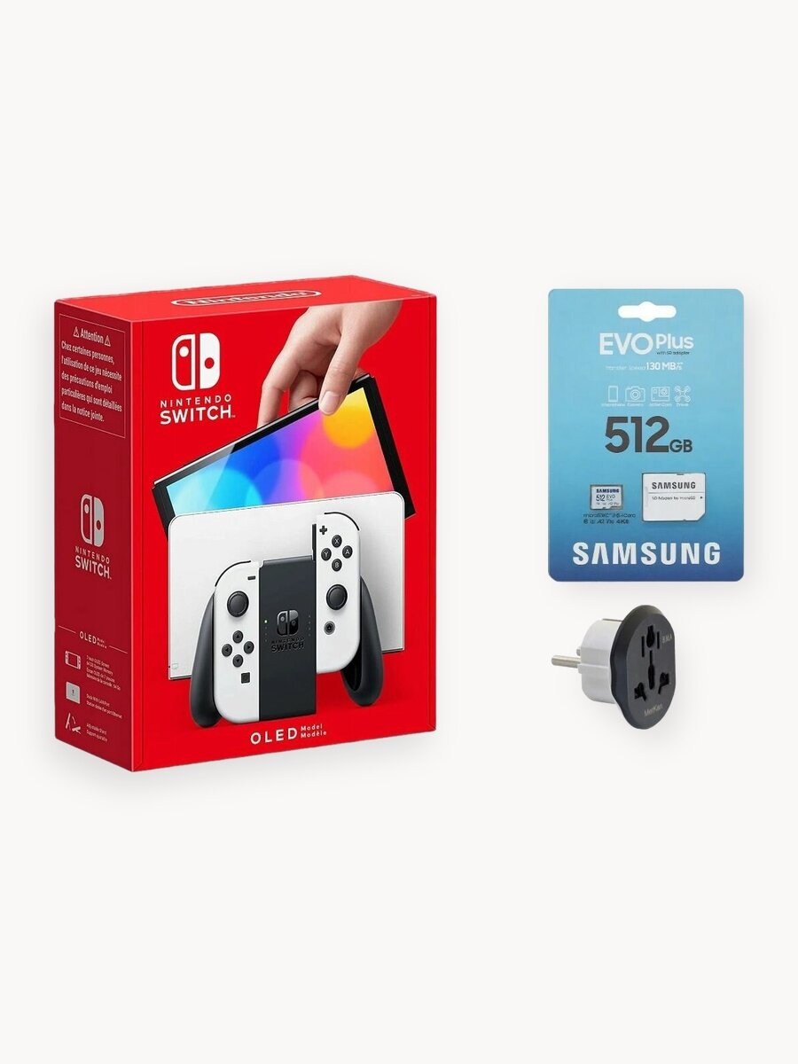 Nintendo Switch Oled 64+256gb White Прошитая с Играми (нинтендо свич)