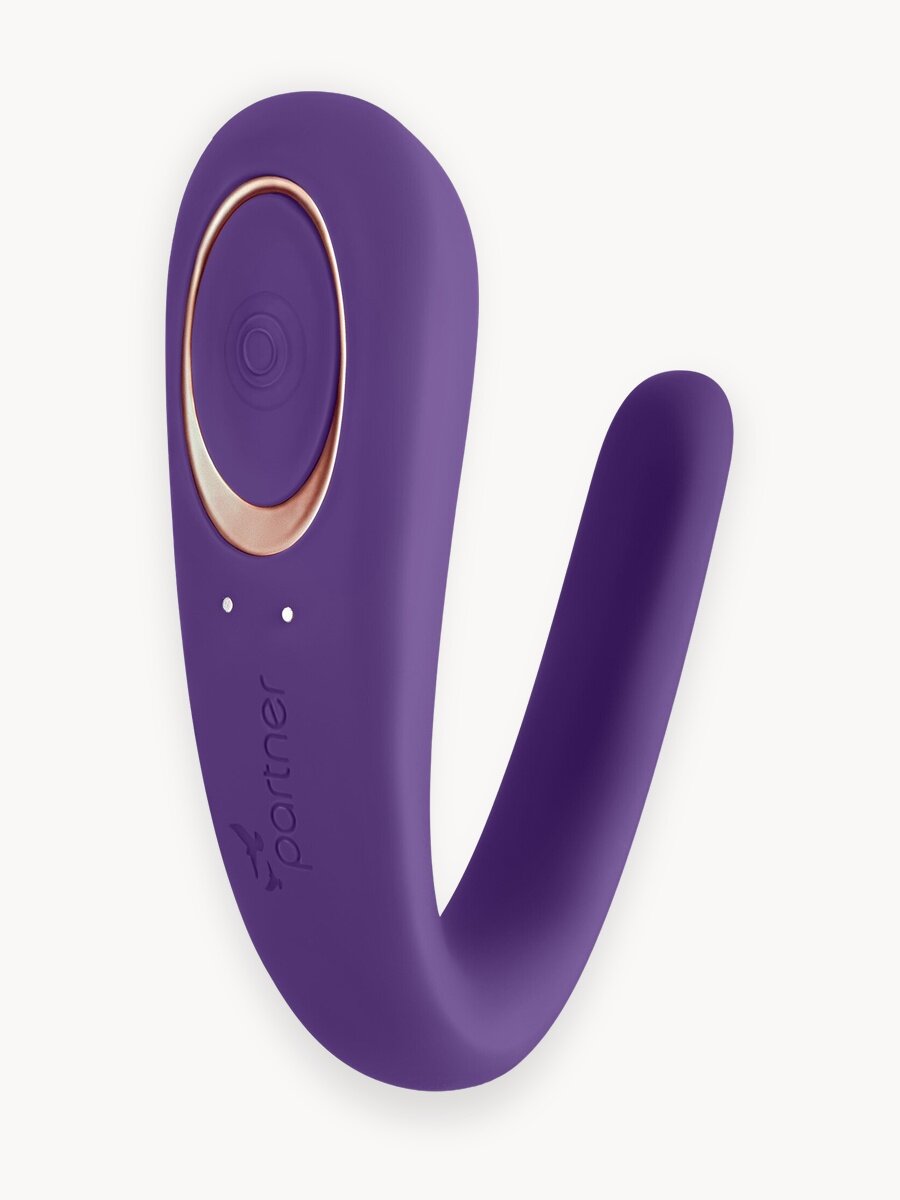 Вибромассажер Satisfyer Double Classic, для пар, 10 уровней интенсивности, 7 режимов, фиолетовый