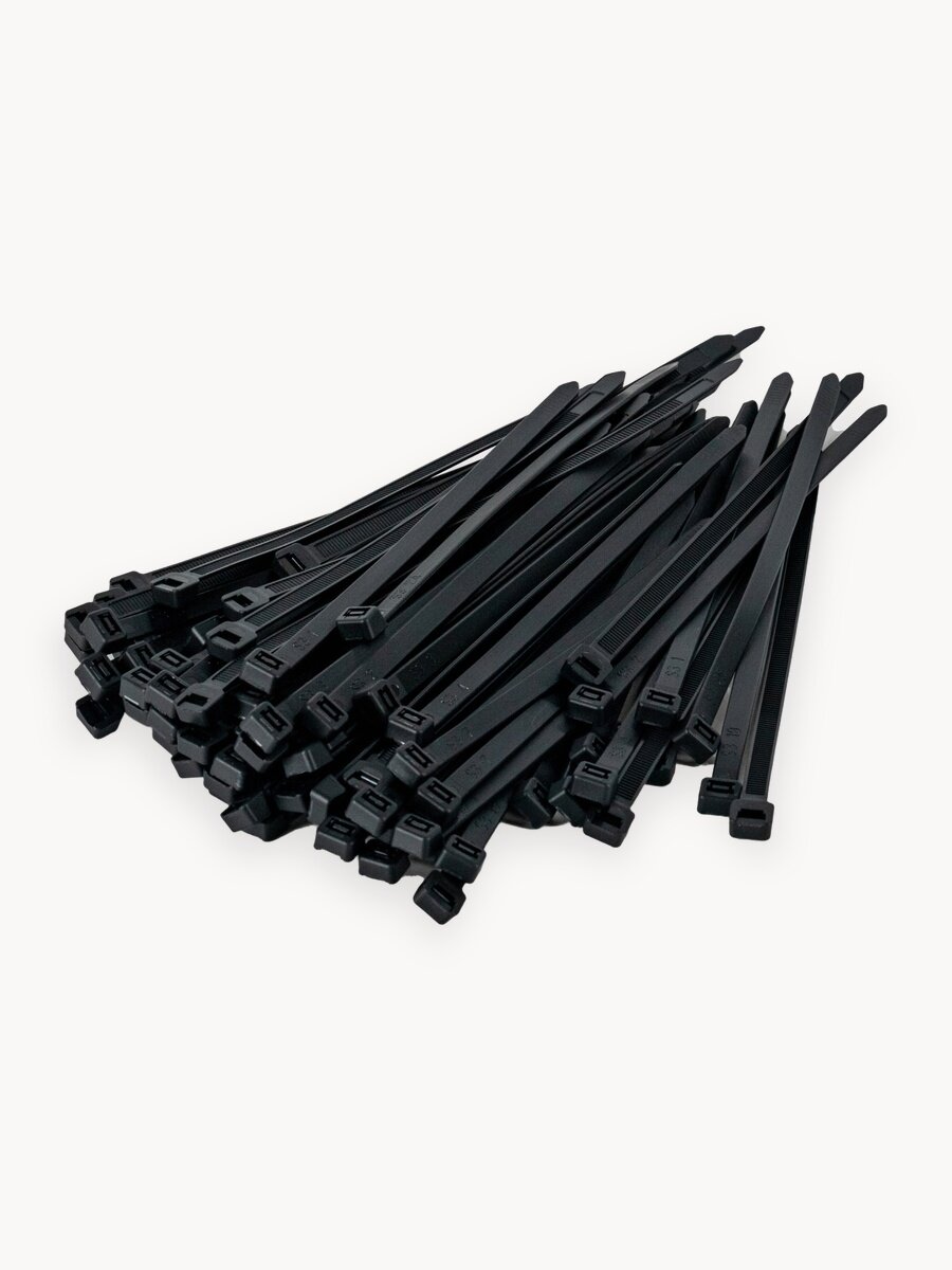 Стяжка (хомут) нейлоновая пластиковая ElestarPro 2.5x150мм, 100 штук в упаковке черная
