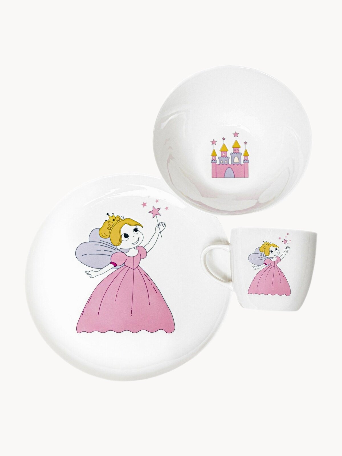 Набор детской посуды фарфор Princess. 3 предмета. STENOVA HOME