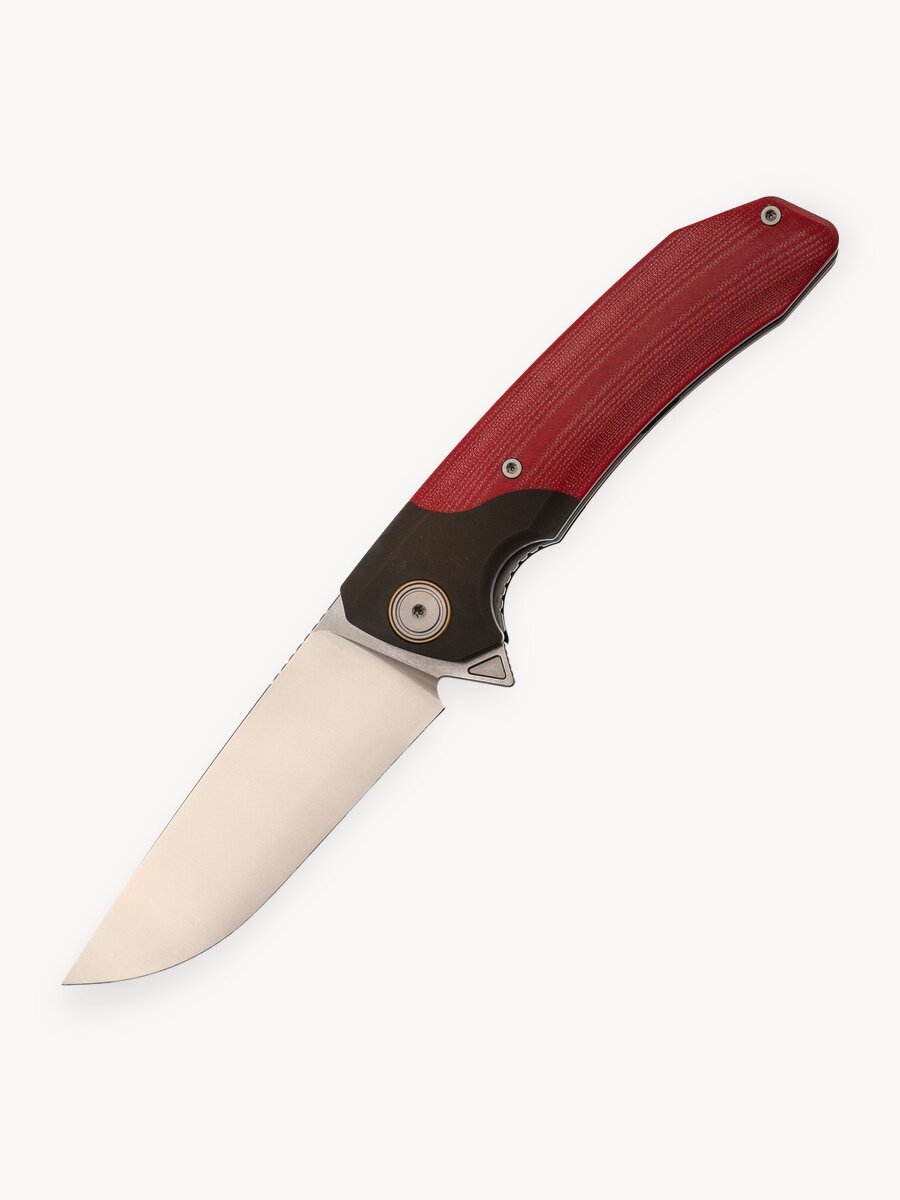 Складной нож Maxace Goliath Red, сталь Bohler K110, рукоять G10 красный/темный больстер