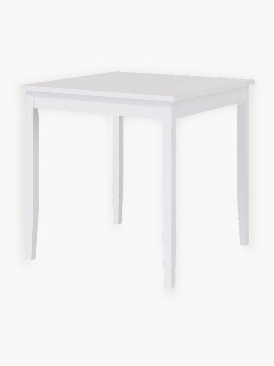Стол кухонный обеденный деревянный белый 74х74 см, лерхамн (ЛЫМ), икеа