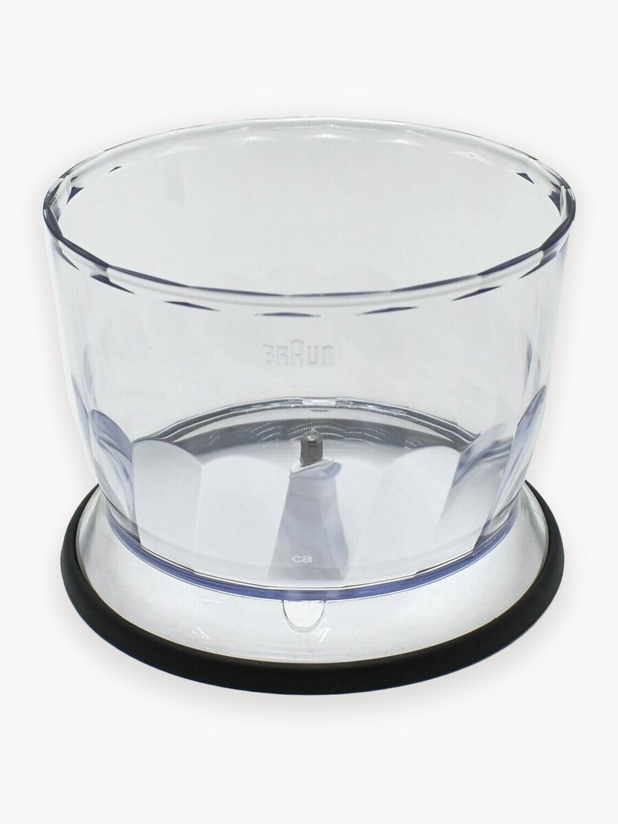 Для блендера Braun: чаша измельчителя MQ30 (500 мл, Д:13,5см), с резиновым кольцом-ножкой. (BR67050142, 7050142)