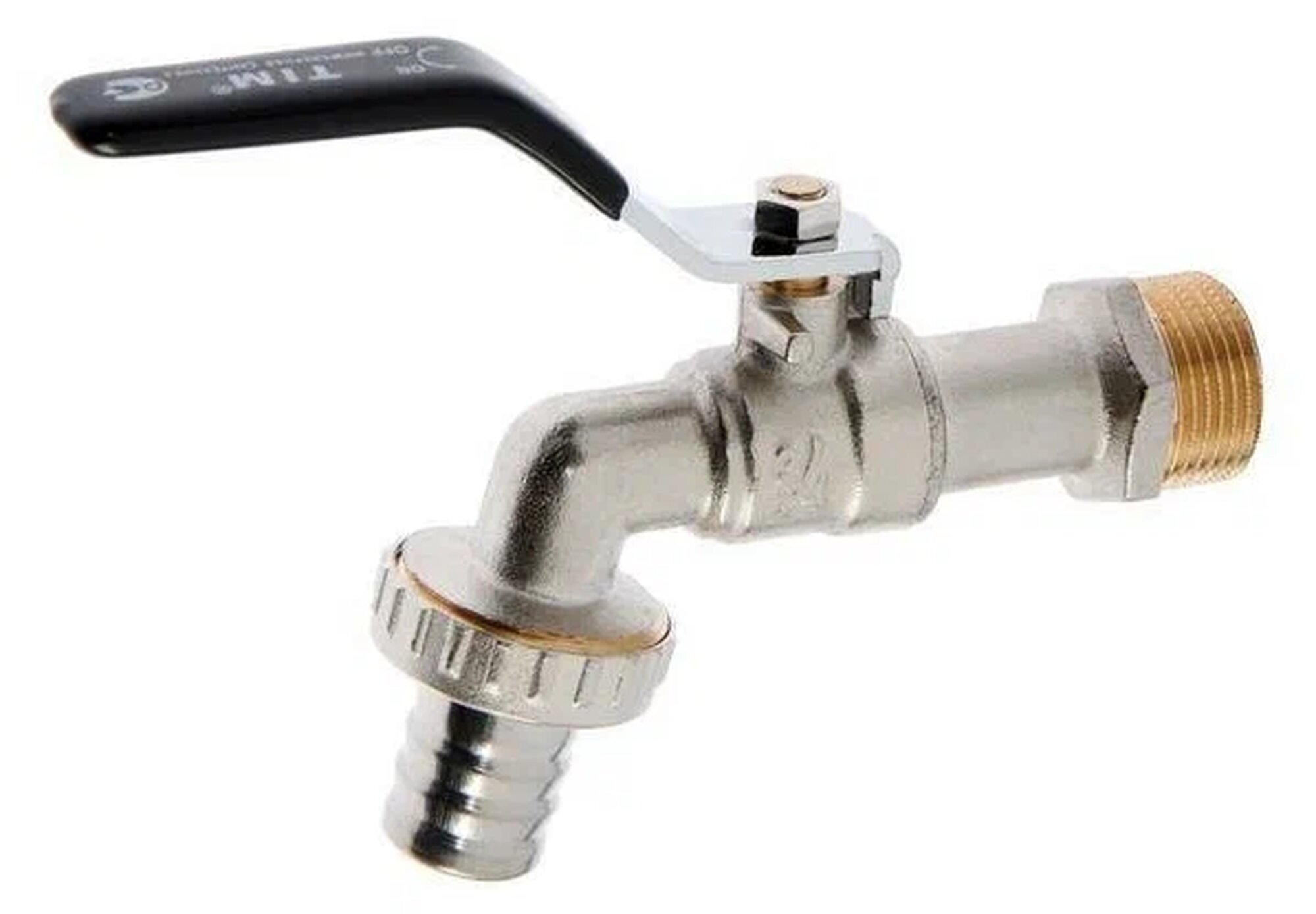 Кран водоразборный TIM DE1225, 3/4", наружная резьба, усиленный, рычаг