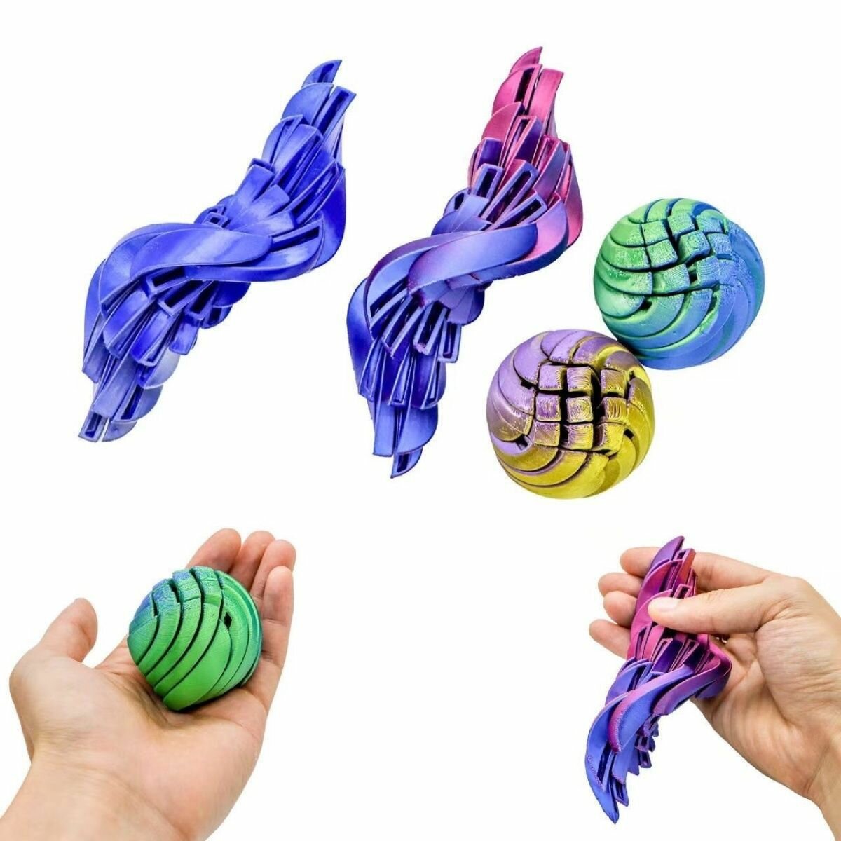 Игрушка-антистресс 7.5см Slime Ball, 3D, для моторики, 3 цвета