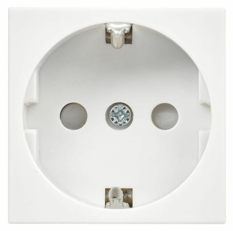 Розетка скрытая IEK праймер РКС-20-30-П-К, в кабель-канал, с заземлением, со шторками, белая