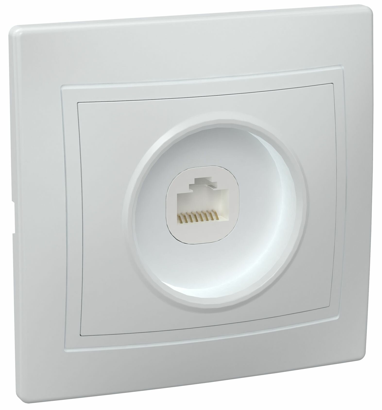 Розетка компьютерная IEK Kvarta, 1-местная, RJ45, категория 5е, РК10-КБ, белый, Generica