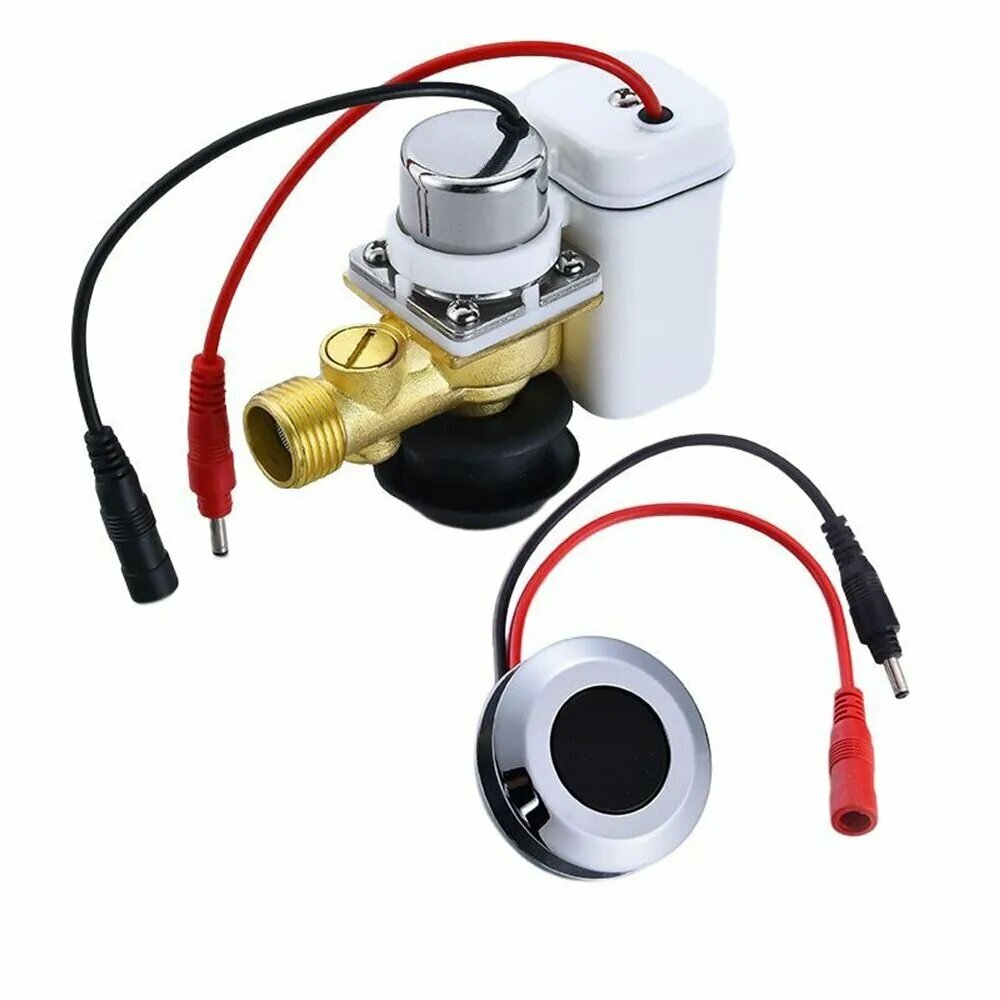 Круглая сенсорная панель писсуара, Датчик писсуара, с аксессуарами для регулируемого электромагнитного клапана