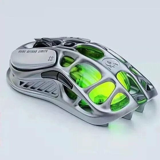 Игровая мышь беспроводная Игровая мышь GravaStar Mercury M1 Pro (Star Silver) с поддержкой возврата 4K, серебристый