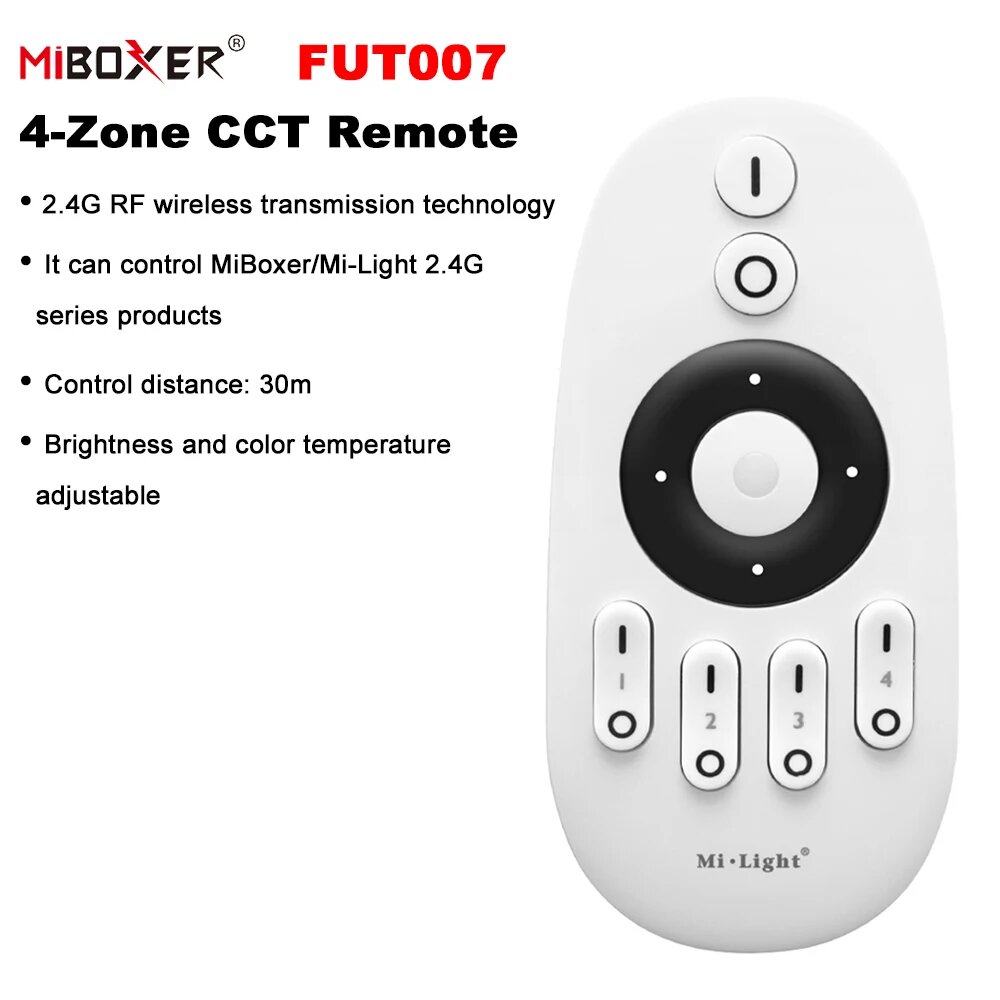 Miboxer FUT007 4-Zone CCT Remote для светодиодных лент