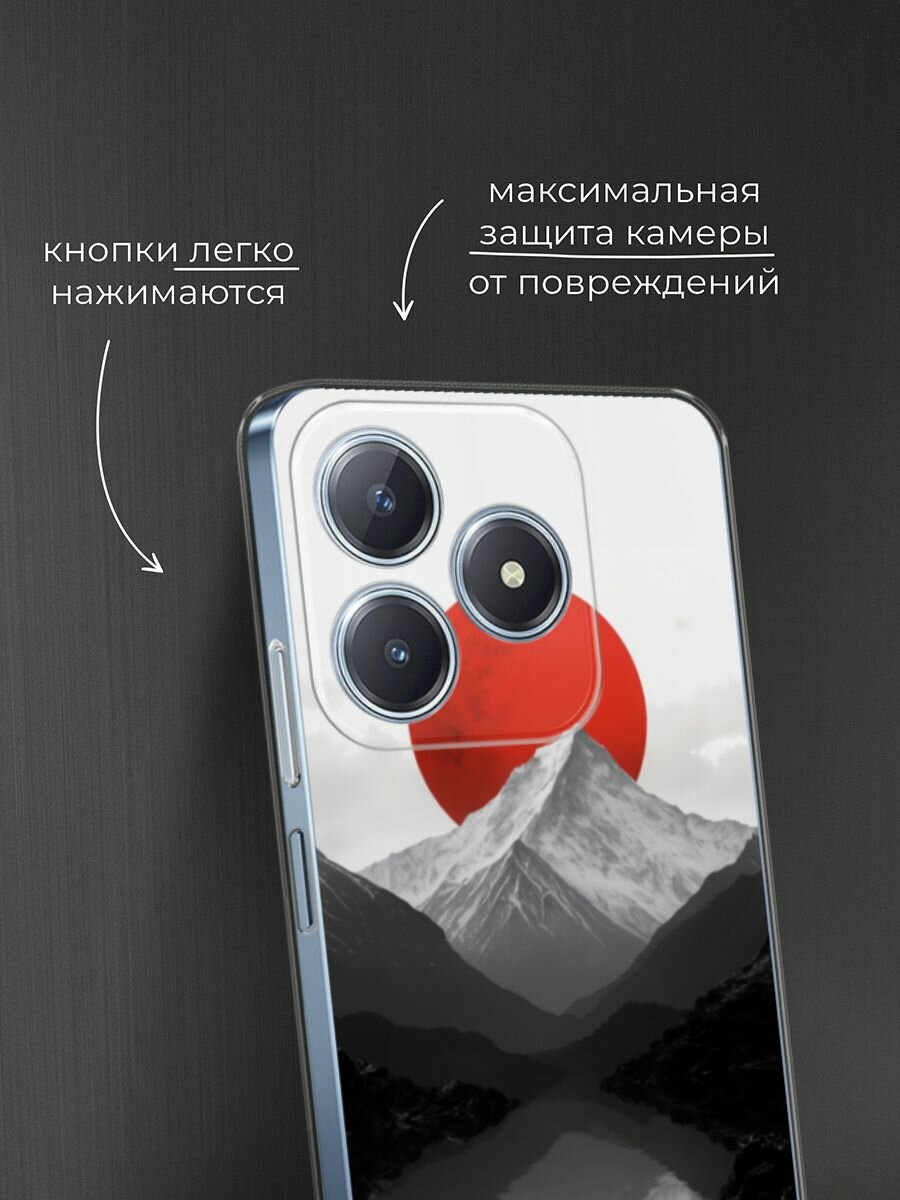 Силиконовый чехол на Realme C63 / Реалми С63 с принтом Белая гора — фото 1