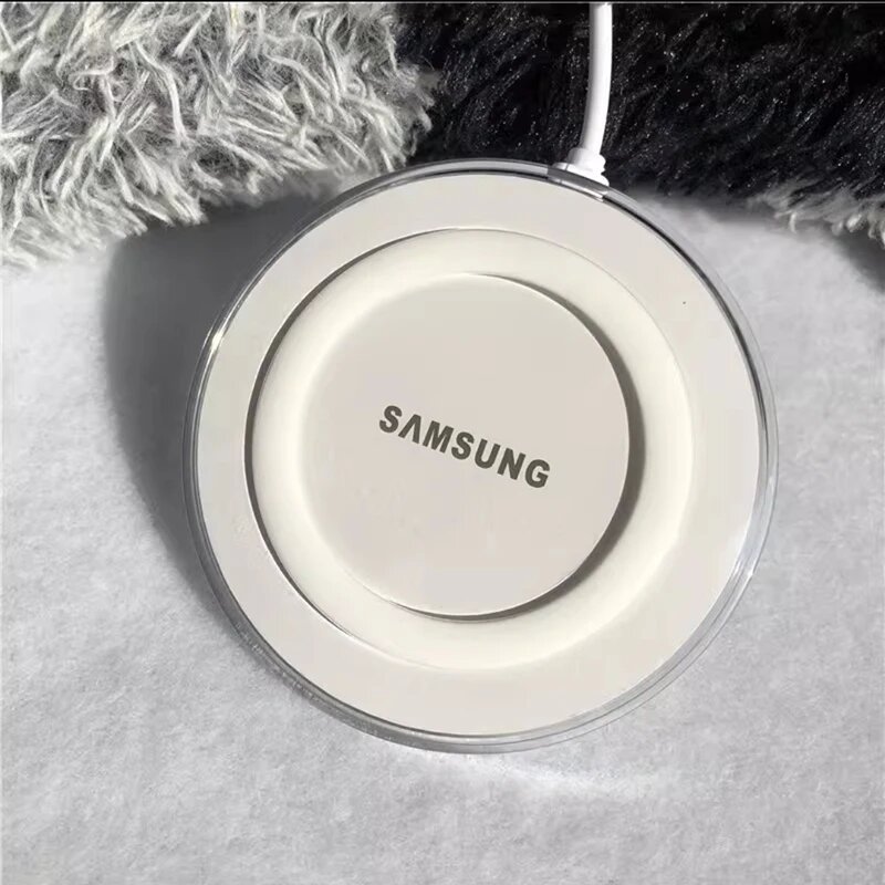 Samsung S25 S24 S23 S22 Ultra Plus S21 20 FE 5V 2A Беспроводное зарядное устройство 10 Вт QI White