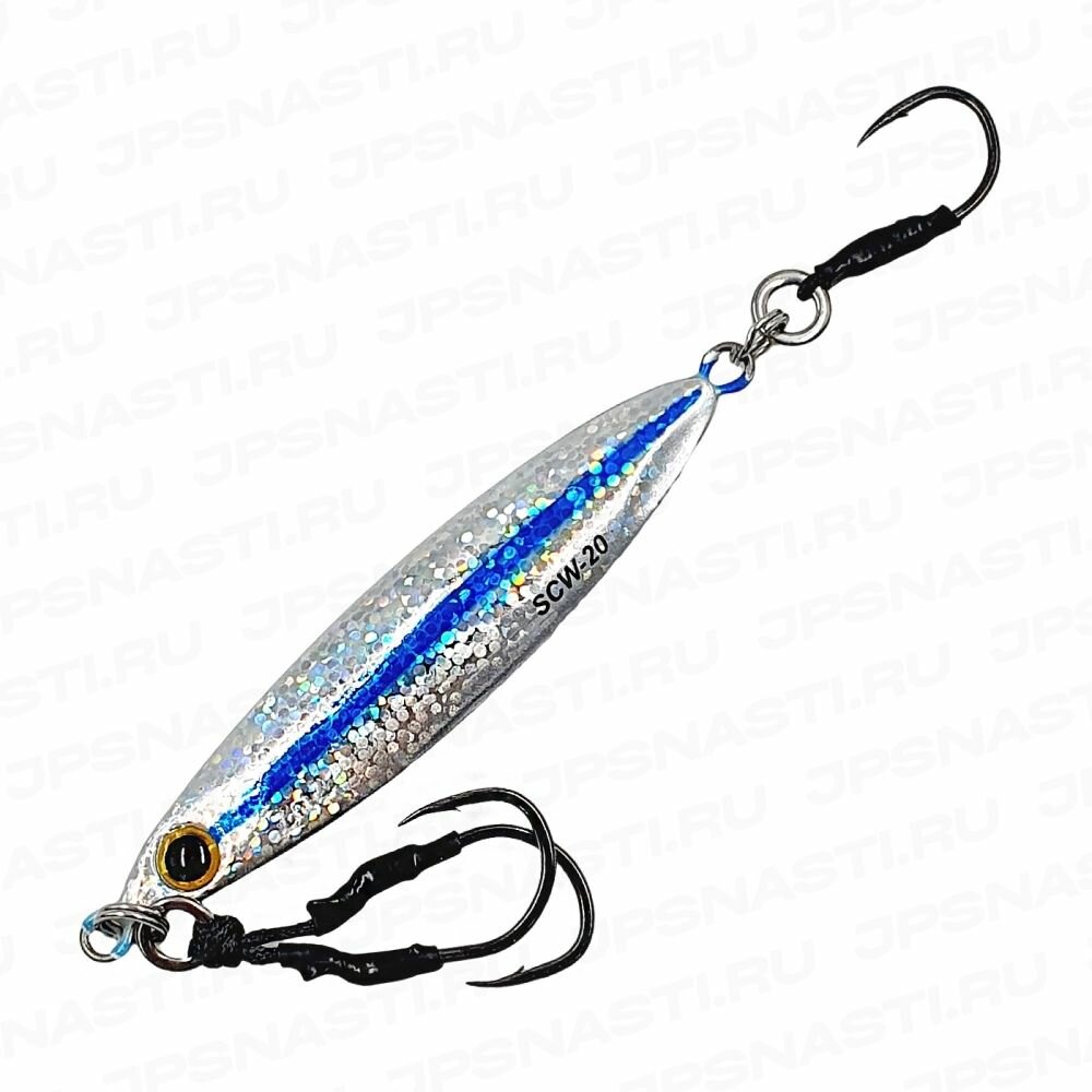 Пилькер для рыбалки Palms Slow Blatt Cast Wide, 20 г, SCW-20/RA-160 / пилькер для морской рыбалки