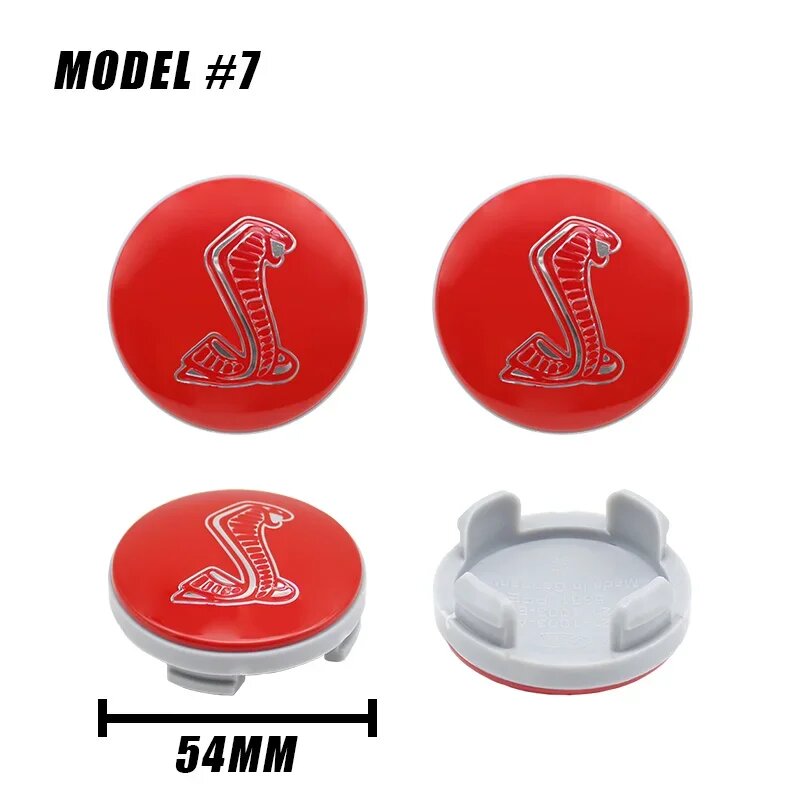 4 шт, 54 мм, колпаки для центральной ступицы колес автомобиля, накладка на обод, аксессуары для Ford Focus 2 3 Fiesta Mondeo Ranger Mustang Ecosport Kuga ST 54mm Model 7 Snake