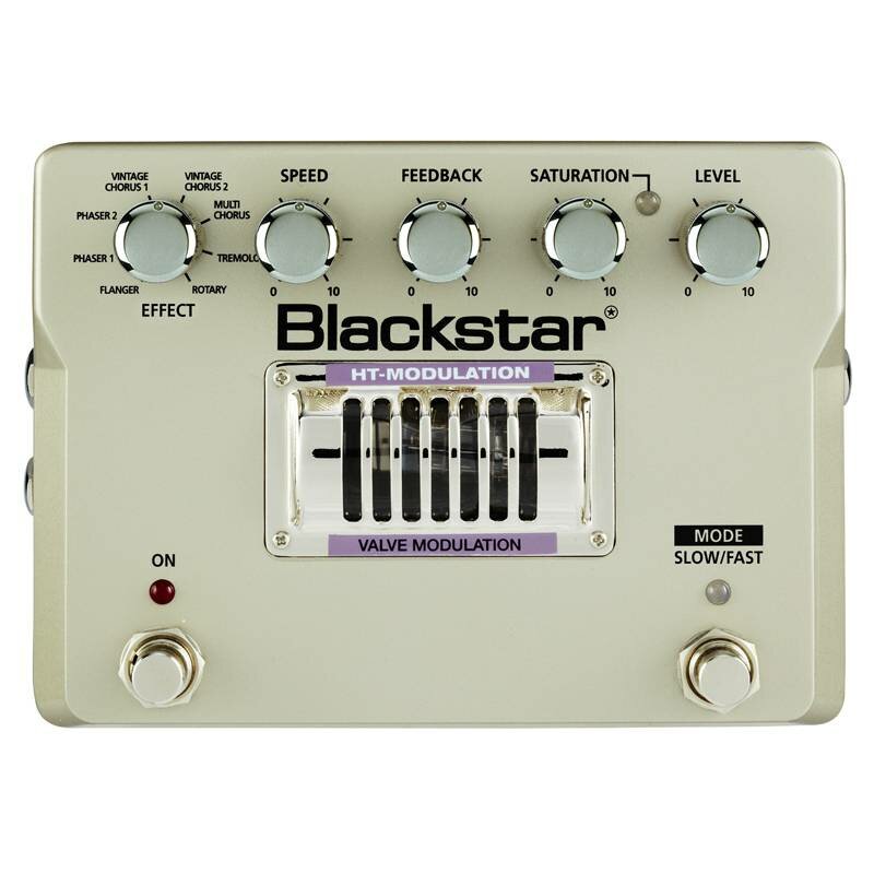 HT-MODULATION Blackstar, гитарная ламповая педаль (лампа 1хЕСС83/12АХ7), модуляционные эффекты (флэнджер, фейзер, хорус, тремоло)