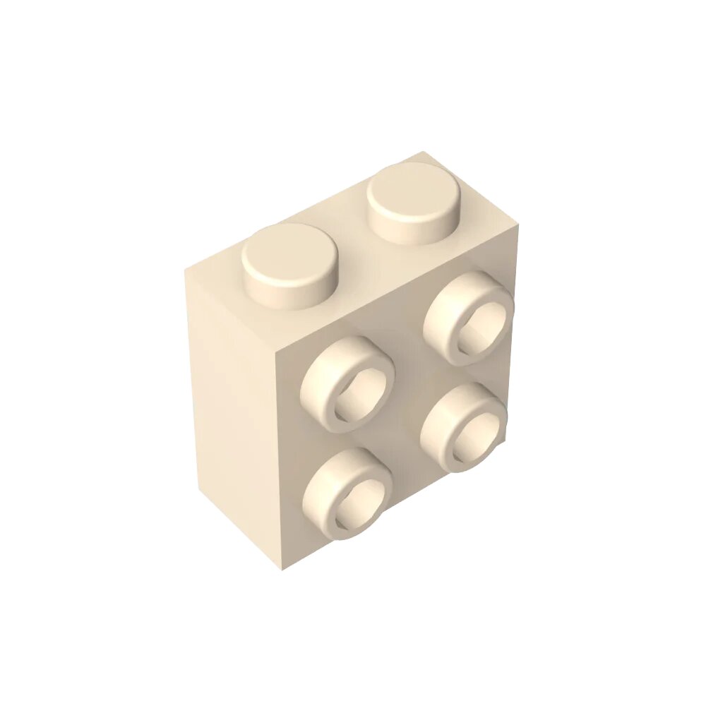 Бежевый LEGO кирпич 1x2x1, Цвет: 027