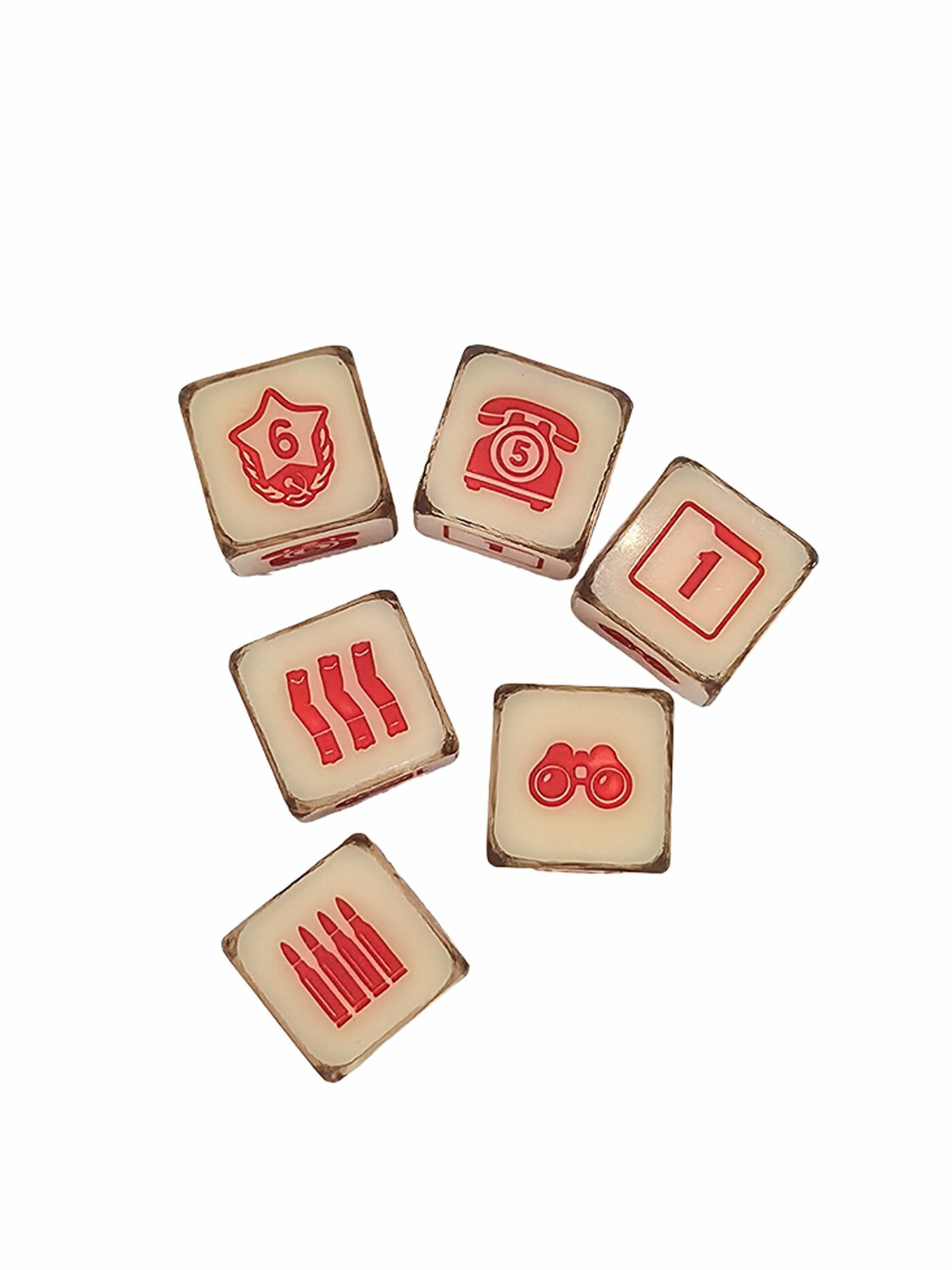 Кубик оперов для НРИ "Прорвёмся, опера!" (1 штука d6)