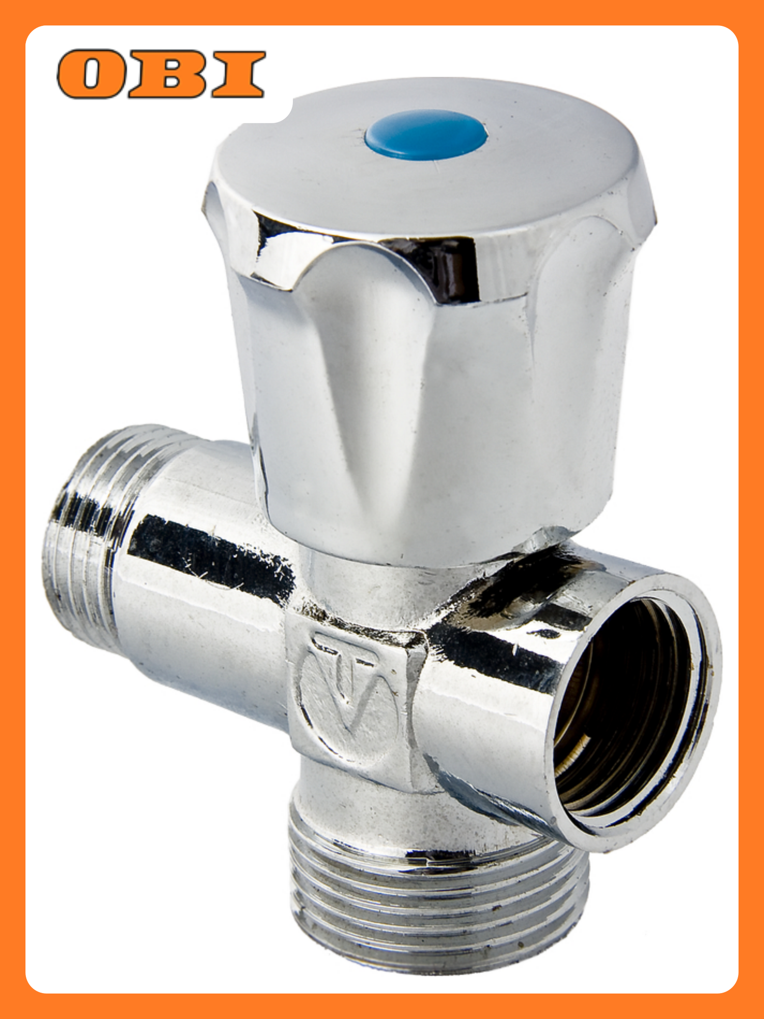 Вентиль тройник латунь никелированная VALTEC AB2550405 1/2"х3/4"х1/2"