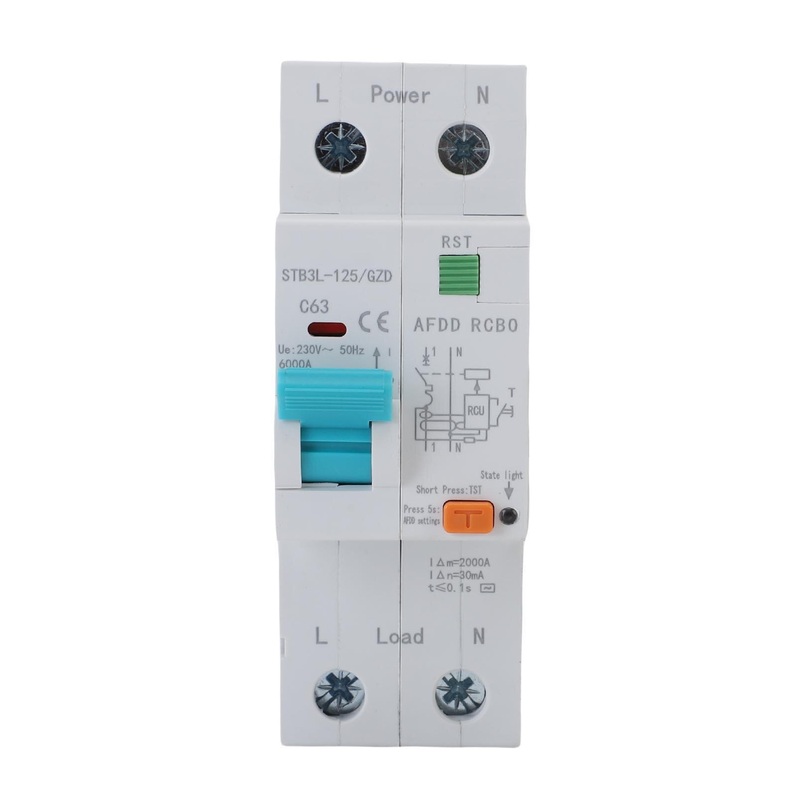 Устройство защиты от дугового пробоя AFDD, 1P+N, 63A, 230V