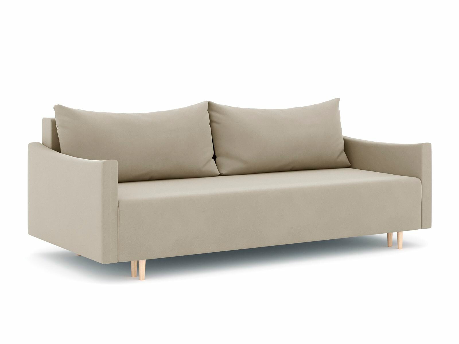 Диван - кровать Смайл с локтями, еврокнижка, 205*95*90, велюр Зара Сафари 5.2