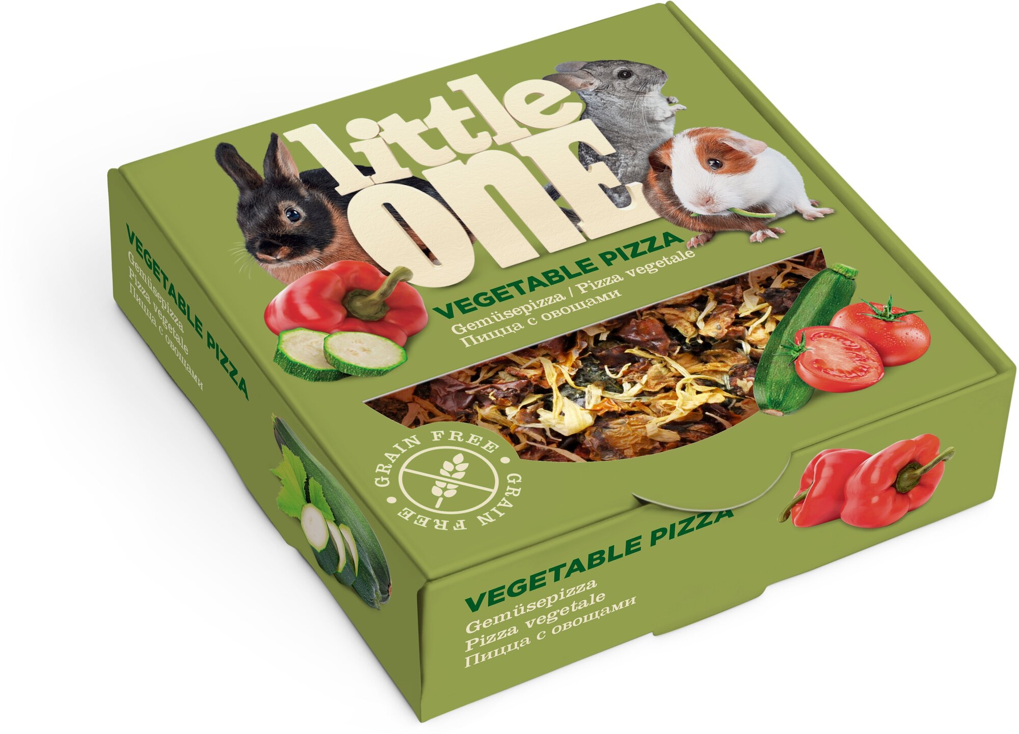 Лакомство-игрушка для грызунов Little One "Пицца с овощами", 55г