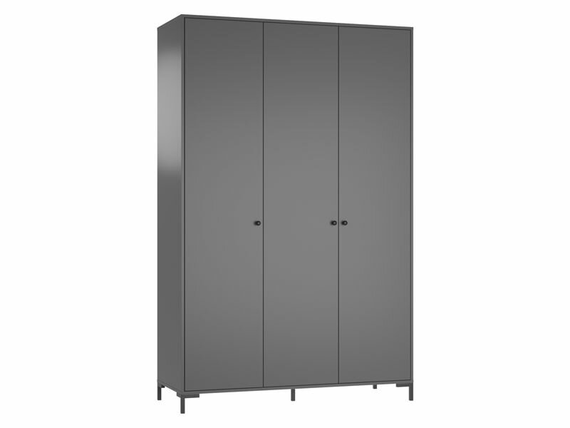 Шкаф распашной для одежды "Пронто 3" 135х210х52 Серый графит
