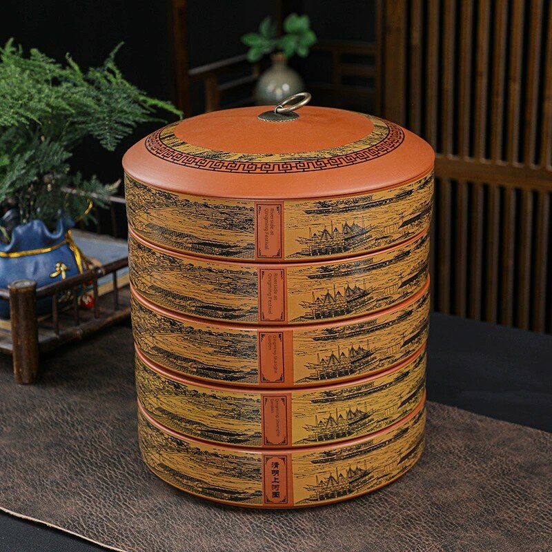 Geyao чайная банка керамическая большая банка для чая с крышкой белый чай Пуэр чайный торт банка упаковка для чая