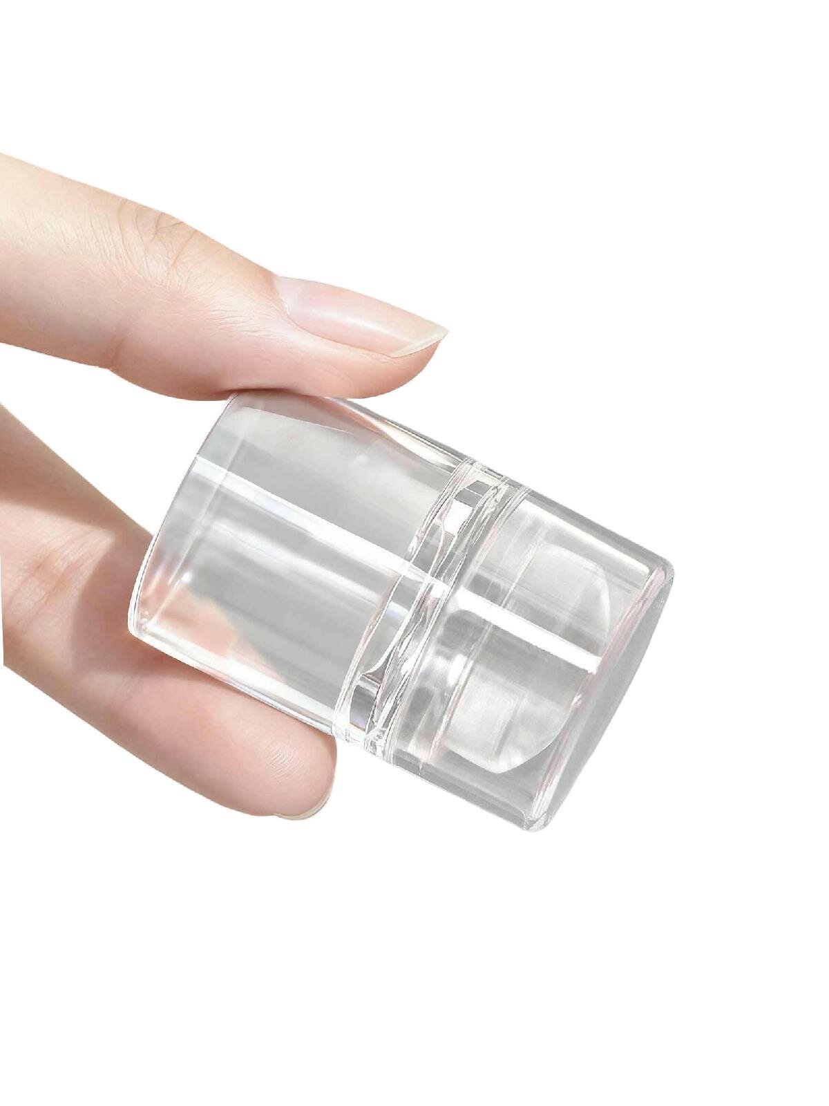 Прозрачный силиконовый стампер для стемпинга ногтей Компактный дизайн для салона и дома