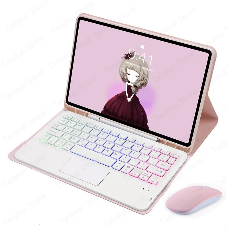 Тачпад клавиатура с подсветкой для Funda планшета Samsung Galaxy Tab A7 2022 2020 для Galaxy Tab A7 Case 10,4 клавиатура T500 T505 T509