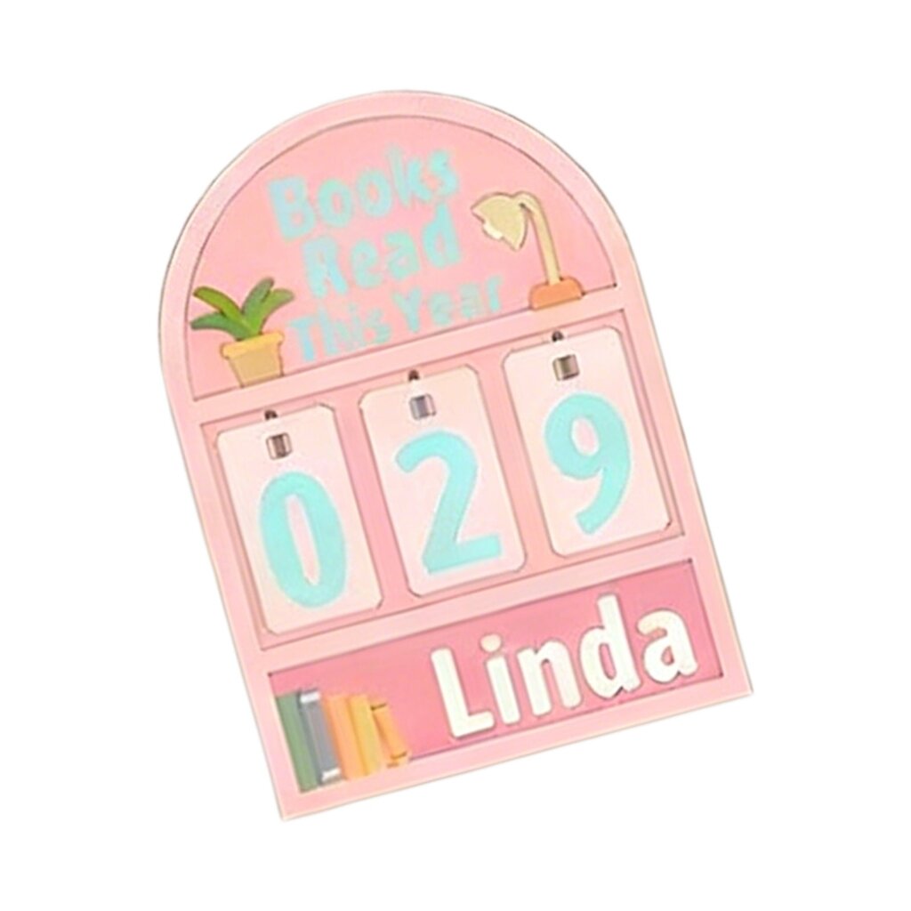 Простой дизайн Деревянный индикатор прогресса чтения Интегрирует трекеры для отслеживания прогресса чтения, используемые в школах, домашних офисах