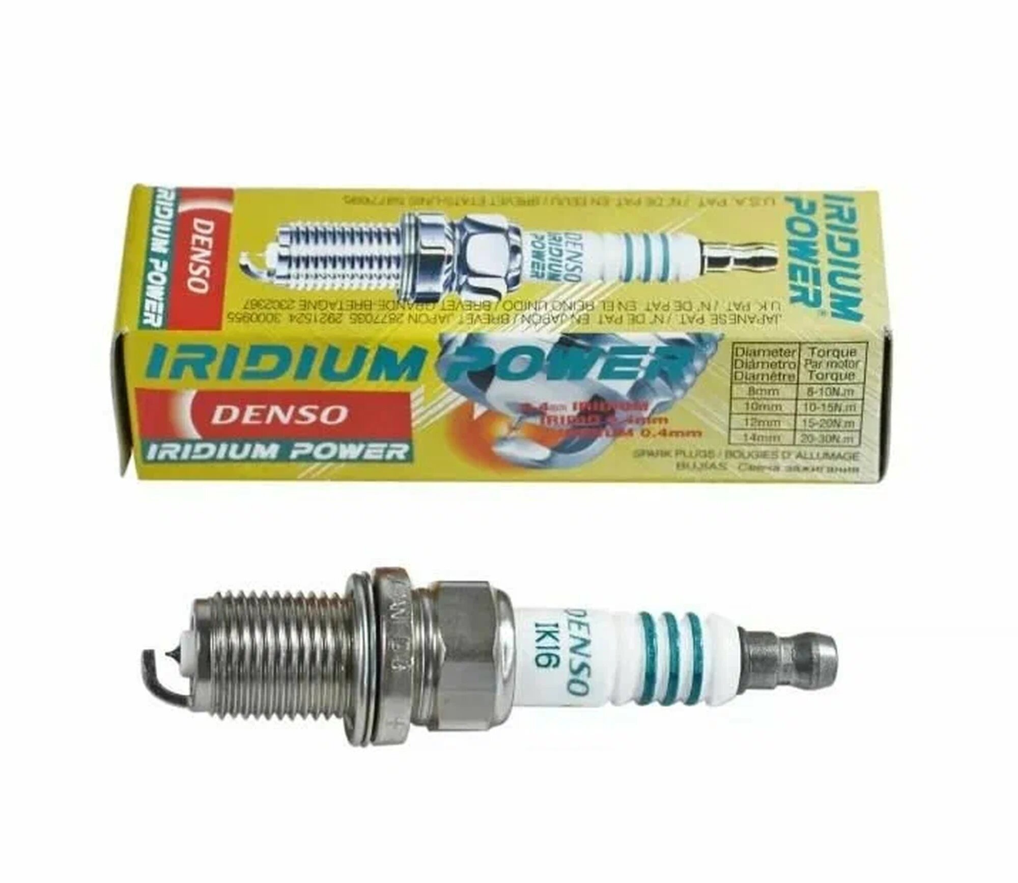 Свеча зажигания DENSO IK16, с иридиевыми электродами, М14х19