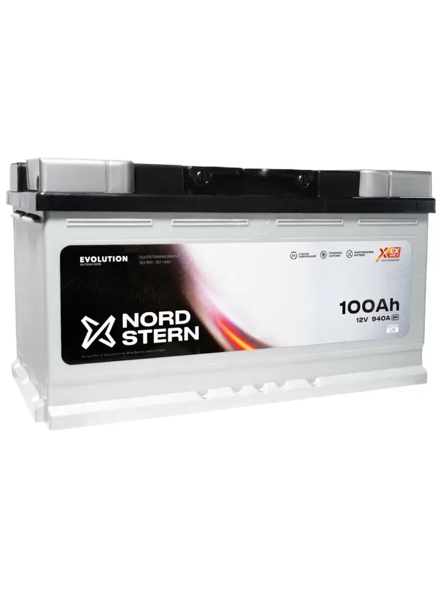 Аккумулятор автомобильный 100 Ач 940 А обратная полярность