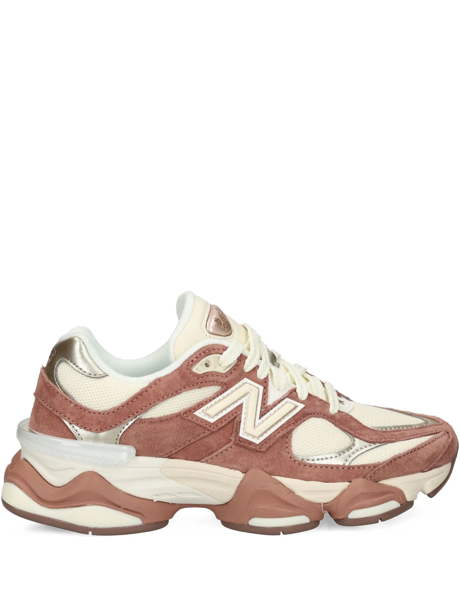 Кроссовки New Balance 9060, размер 4,5 US, коричневый/серый/оранжевый