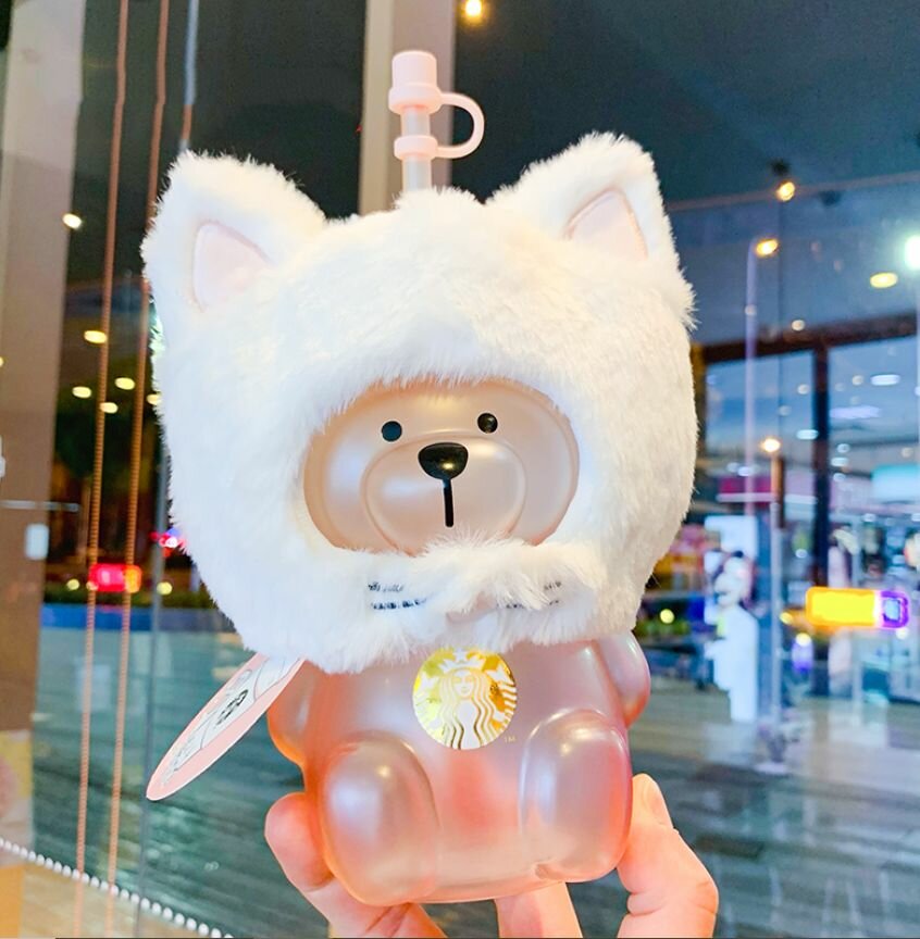 Starbucks Сакура Розовая бутылка с чашкой