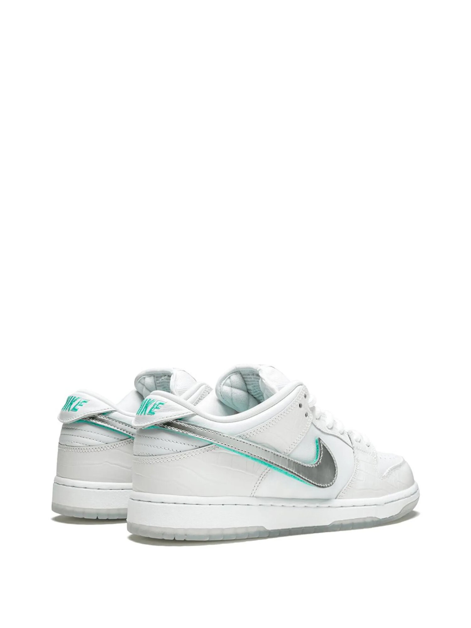 Кроссовки NIKE x Diamond Supply Co. SB Dunk Low Pro OG QS, размер 6.5 US, серебристый — фото 1