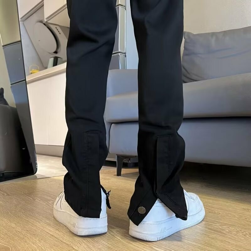 Тренд RONG CH Мужские Джинсы Белые Черные Осень Кроп Слим Тейперд Деним, Размер_3XL